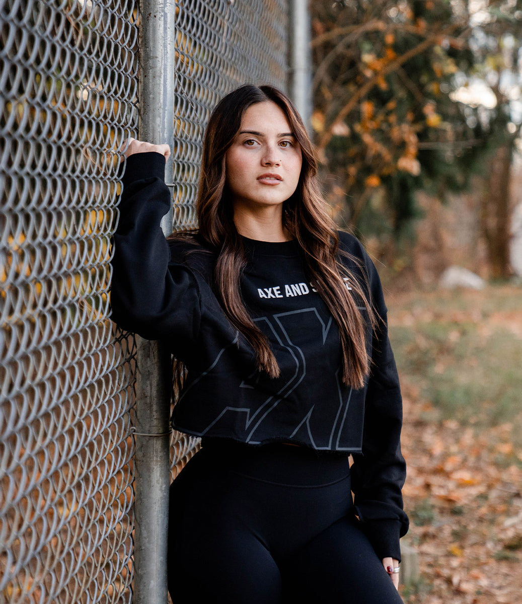 Women's Slope Axe French Terry Cropped Crewneck – Axe & Sledge Supplements